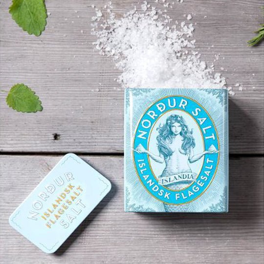 Nordur Salt 250gr in a Tin Box, Icelandic sea salt