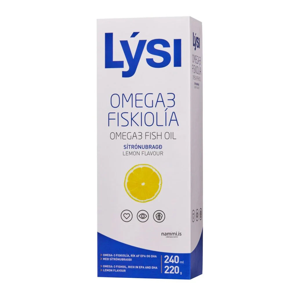 omega 3 fish oil, with lemon flavour from Lysi Iceland