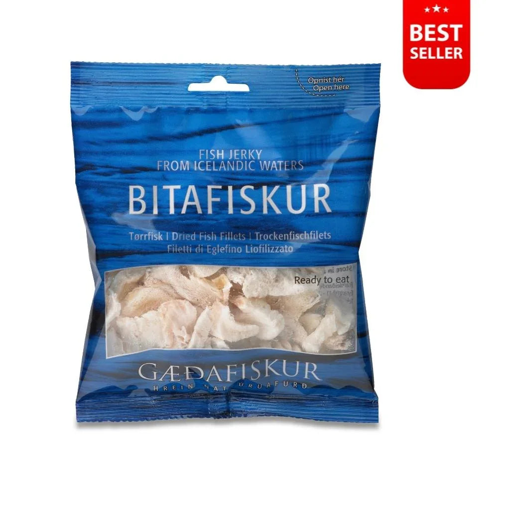 Harðfiskur ýsubitar / Dried Haddock bits (50 gr.)