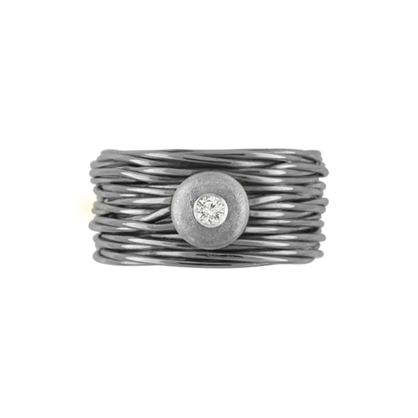 Titan Ring w/ Diamond 1 x 0.06ct. White TWP - nammi.is